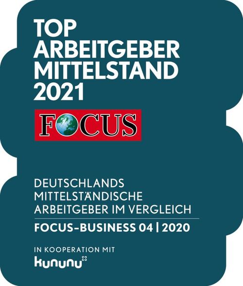 FOCUS "TOP Arbeitgeber Mittelstand 2021" - care4as GmbH Flensburg